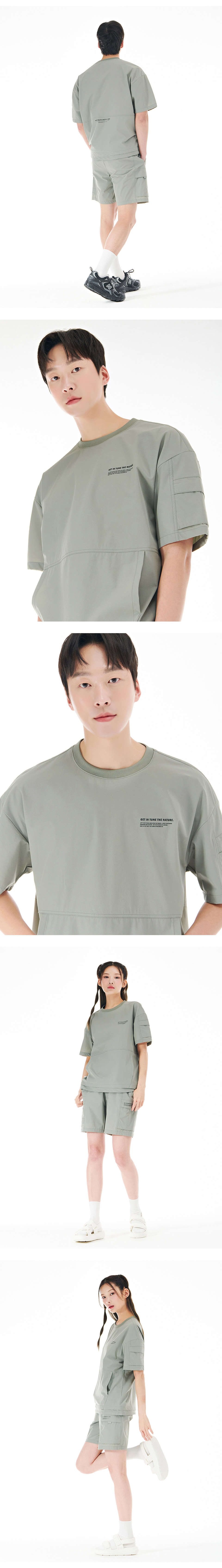 [체이스컬트]공용 소매 POCKET 스트레치 반팔 T-SHIRT/3Color - 현대Hmall